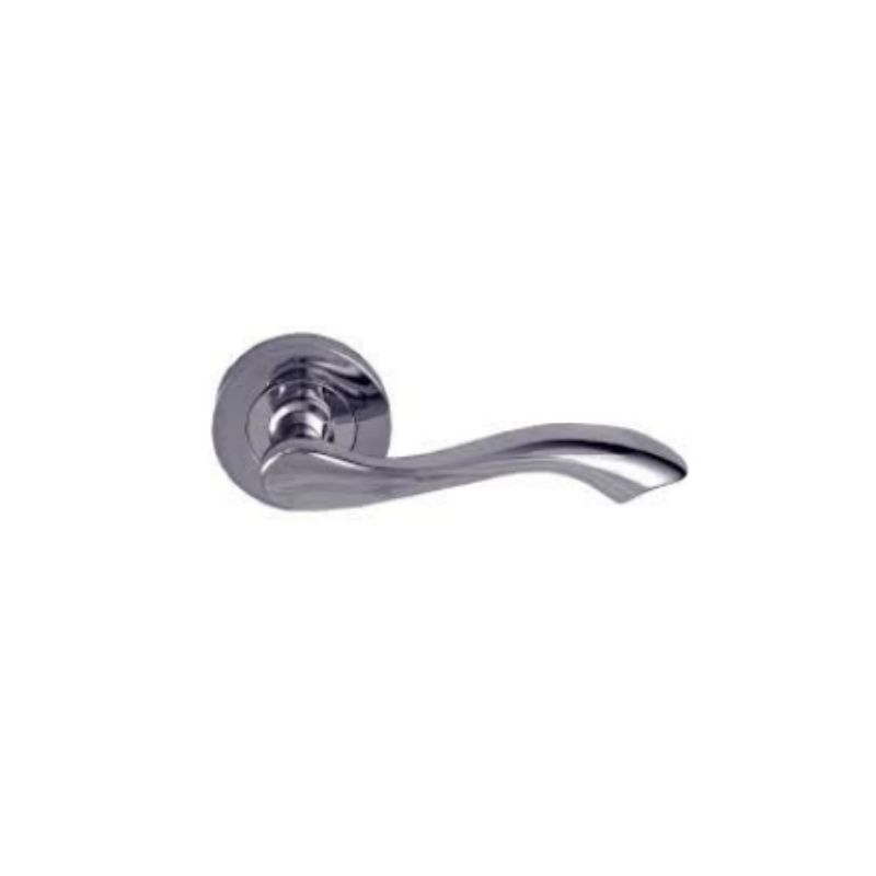 Rathlin Satin Nickel Door Handle Lever on Rose Lock Set | Buy Online At ...